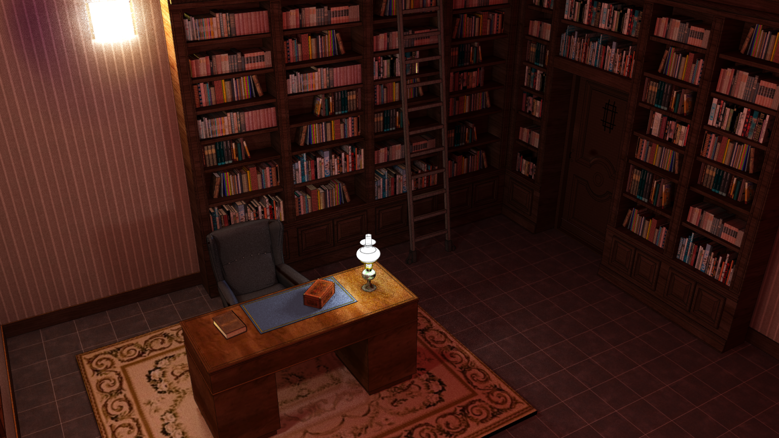 【フリー素材 背景】洋館 書斎 Dimenshop 素材部
